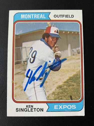 Ken Singleton Signed 1974 Topps #25 Card Montreal Expos Autograph COA ...