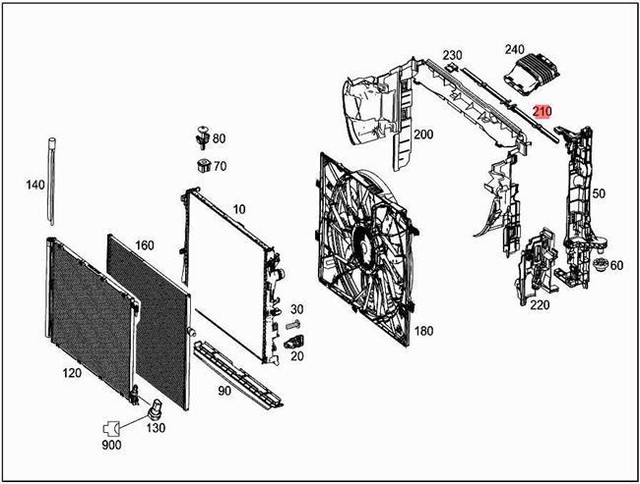 Mercedes-Benz S W222 Radiator Air Duct A2225052730 OEM for sale online ...