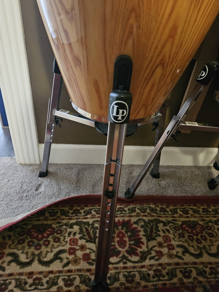 Set of 3 Gon Bops Acuna Congas. w/3 Lp Tri-Stands, & 3 Racketeer Cases ...