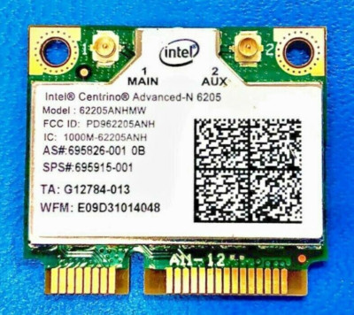 Intel Centrino Advanced-N 6205 WiFi Card 62205ANHMW PCIe Half MiniCard ...