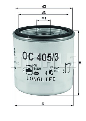 OC 405/3 KNECHT Oil Filter for AUDI,BEDFORD,CHEVROLET,DAEWOO,FIAT,LOTUS ...