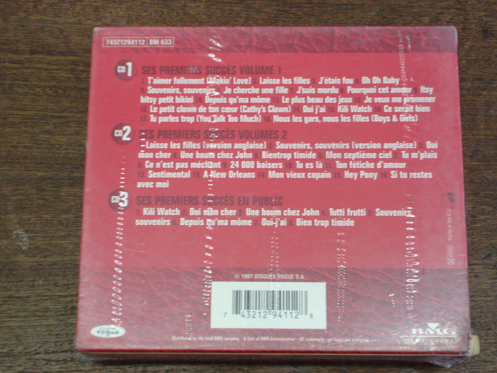 JOHNNY HALLYDAY Ses premiers succès volume 1 + 2 + en public- Coffret 3 ...