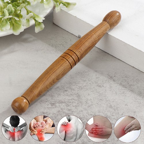 1Pc Wooden Spa Muscle Roller Stick Thai Massage Wood Stick Body Massage ...