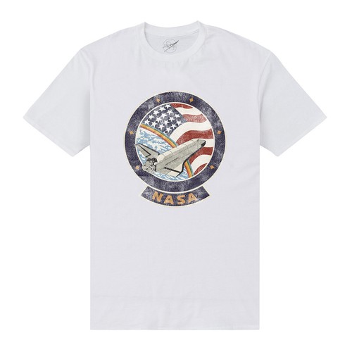 NASA Faded Unisex T-Shirt 2X-Large White 5056567117243 | eBay