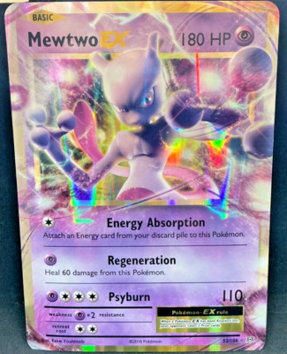 2016 Pokemon Evolutions MEWTWO EX Oversized Jumbo Promo 52/108 | eBay