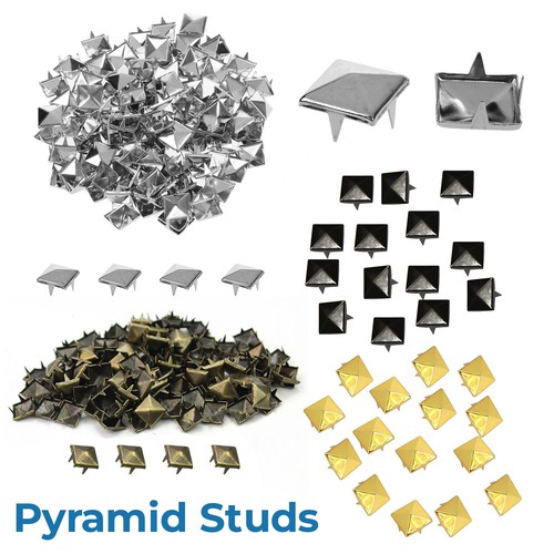 Punk Studs Pyramid Shape Metal DIY for Leather Crafts Coats Purses ...