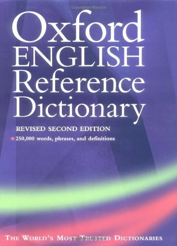 Oxford English Reference Dictionary by Oxford Dictionaries Hardback ...
