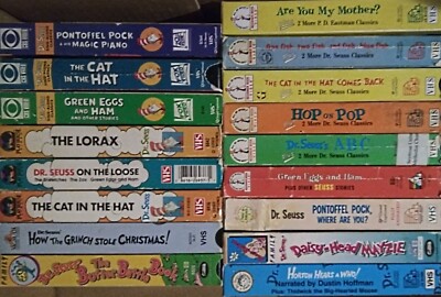 17 Dr. Seuss VHS Tape Lot The Butter Battle Book Sing Along Classics | eBay