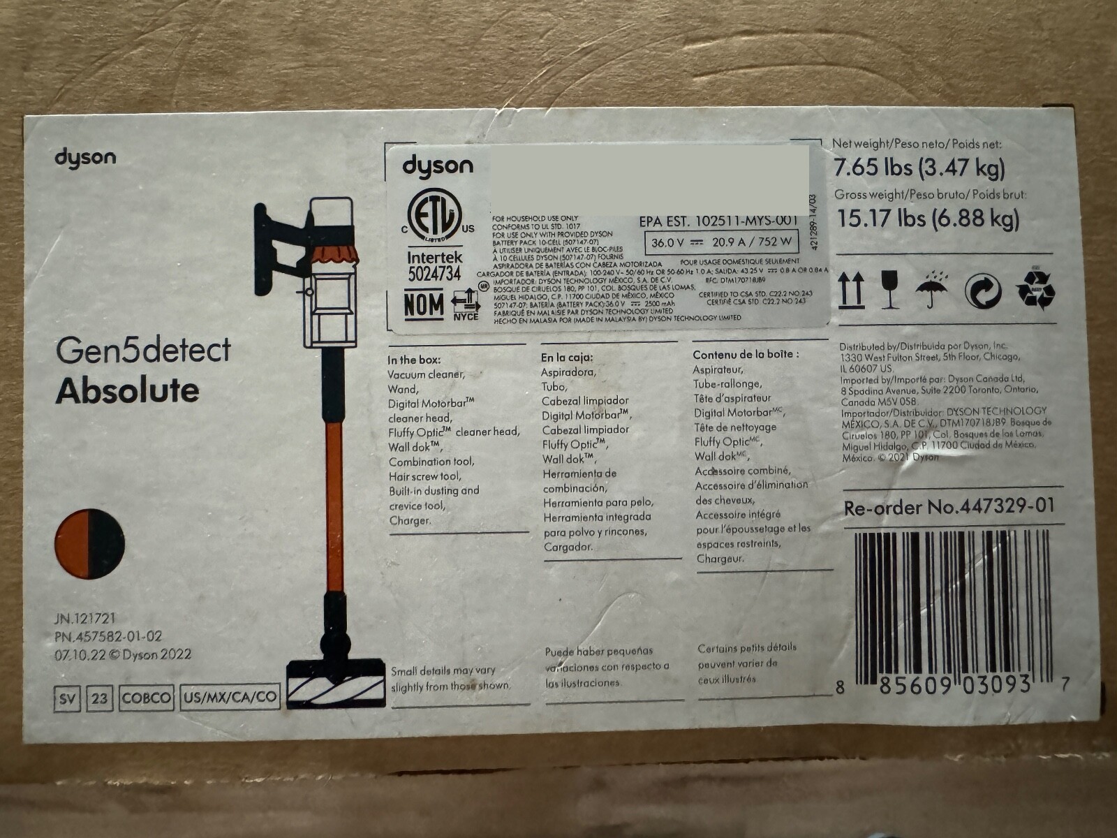 Dyson Gen5 Detect Absolute Cordless Vacuum Cleaner - Blue/Copper ...