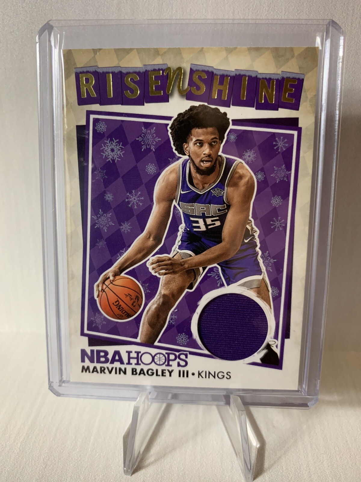 MARVIN BAGLEY 2018 Panini NBA Hoops Rise N Shine Memorabilia Rookie ...