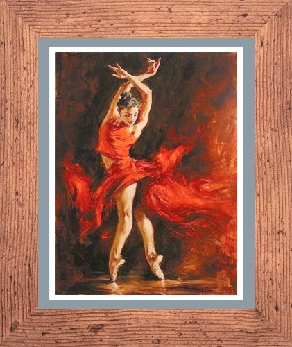 SPANISH DANCER SPAIN FLAMENCO BOLERO FRAMED PRINT PICTURE 3 FRAME ...