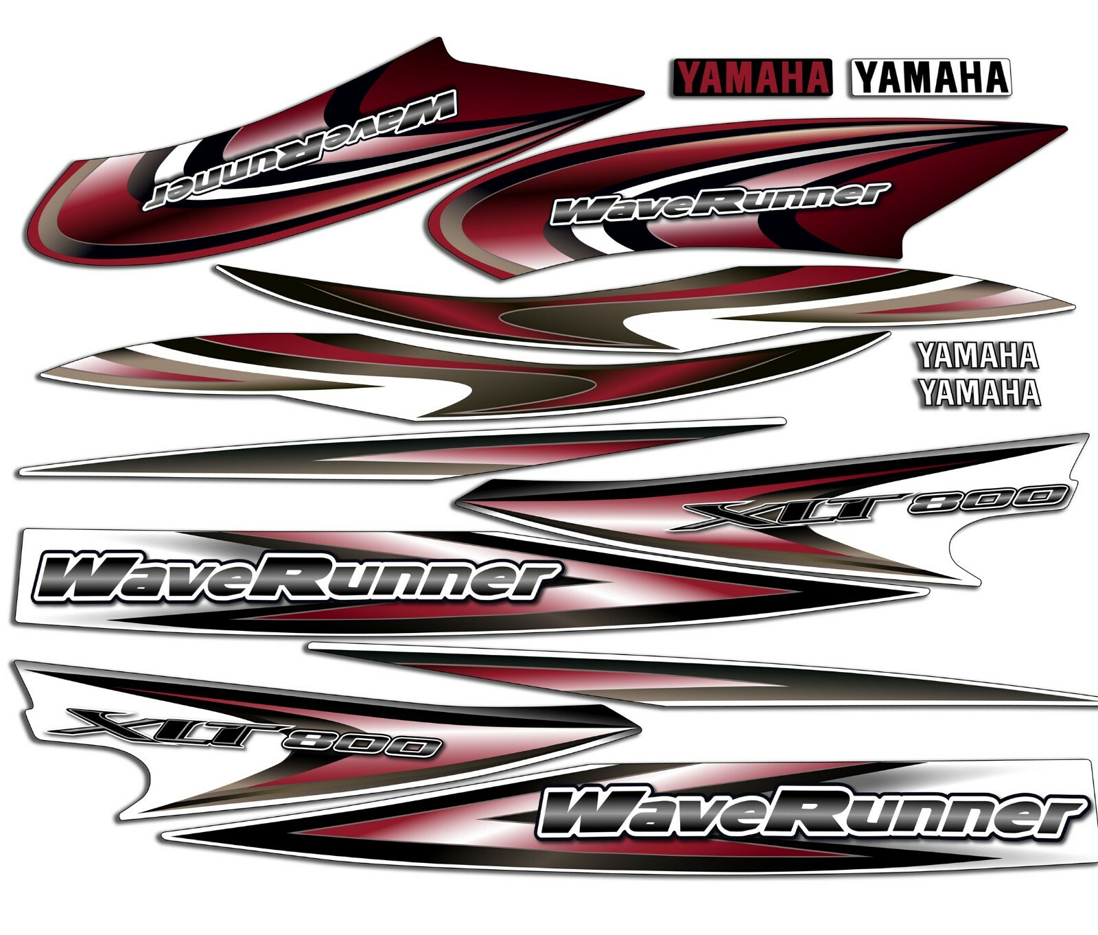 2003 YAMAHA 800XLT DECAL KIT 800 XLT GRAPHICS WAVERUNNER MAROON | eBay