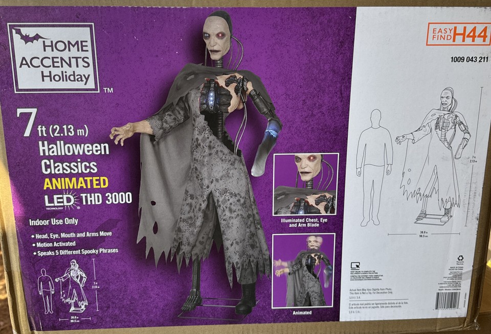 Home Accents Holiday 7 Ft. Animated THD 3000 Halloween Yard Decoration ...