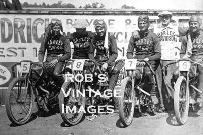 Harley Davidson Motorcycle racing team Photo Antique 8X10 | eBay