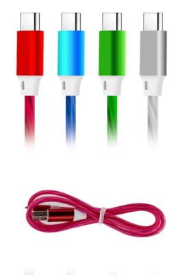 LED Charging Cable 3ft USB-C for iPhone & Samsung Fast Charging/Data ...