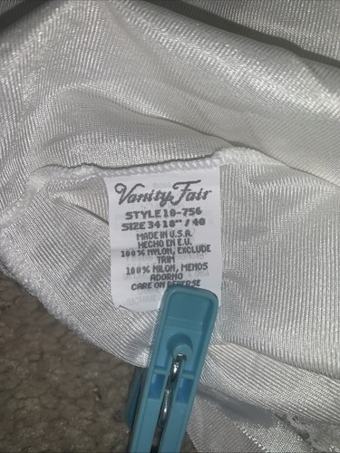 VANITY FAIR Full Mini Slip Dress Lingerie Women 34 18"/40 White 10-756 ...