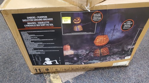 Embers Pumpkin Skeleton Black Light Reactive Ground Breaker 4 ...