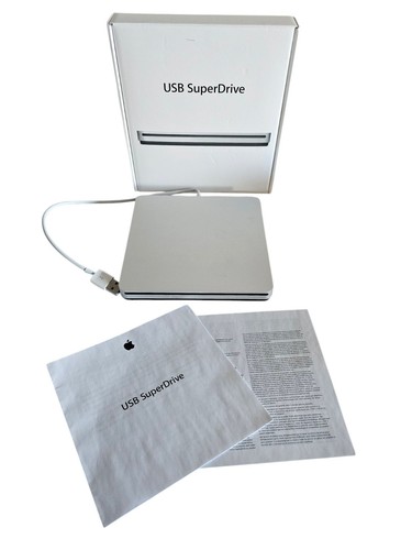 Apple USB Superdrive External Drive, CD, DVD, MODEL A1379 -(Silver ...