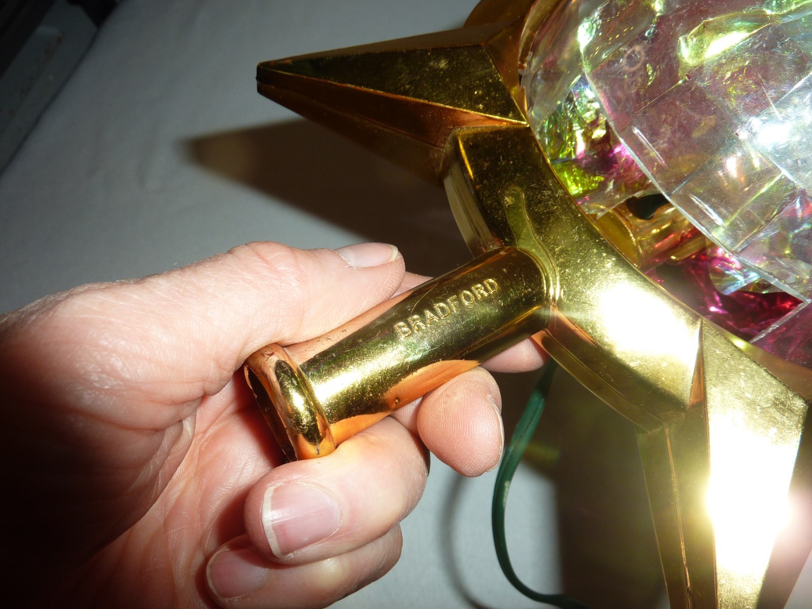 Vintage Christmas Bradford Celestial Star Light Tree Topper Works Minus Spinner | eBay