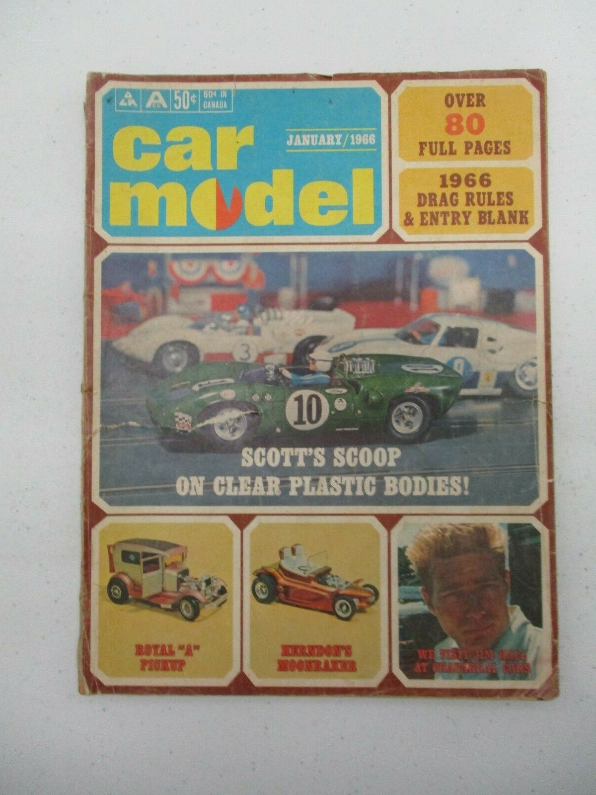 CAR MODEL MAGAZINE JANUARY 1966 ROYAL A PICKUP HERNDON MOONRAKER 66 ...