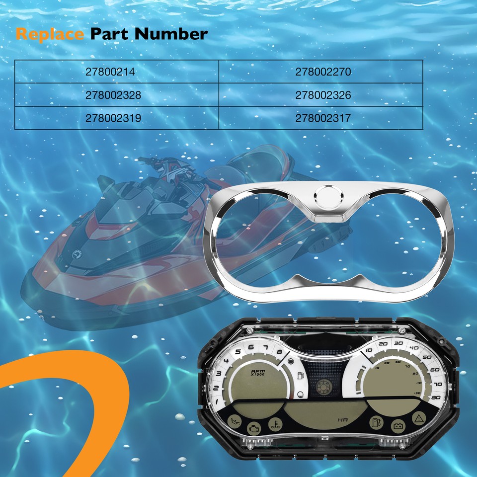 278002270 LCD Speedometer Gauge Cluster For 2006-2011 Sea Doo RXP RXT ...