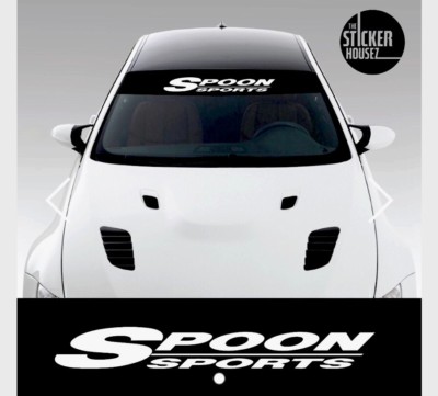 Spoon Sport Windshield Banner Vinyl Decal Visor Sunstrip | eBay