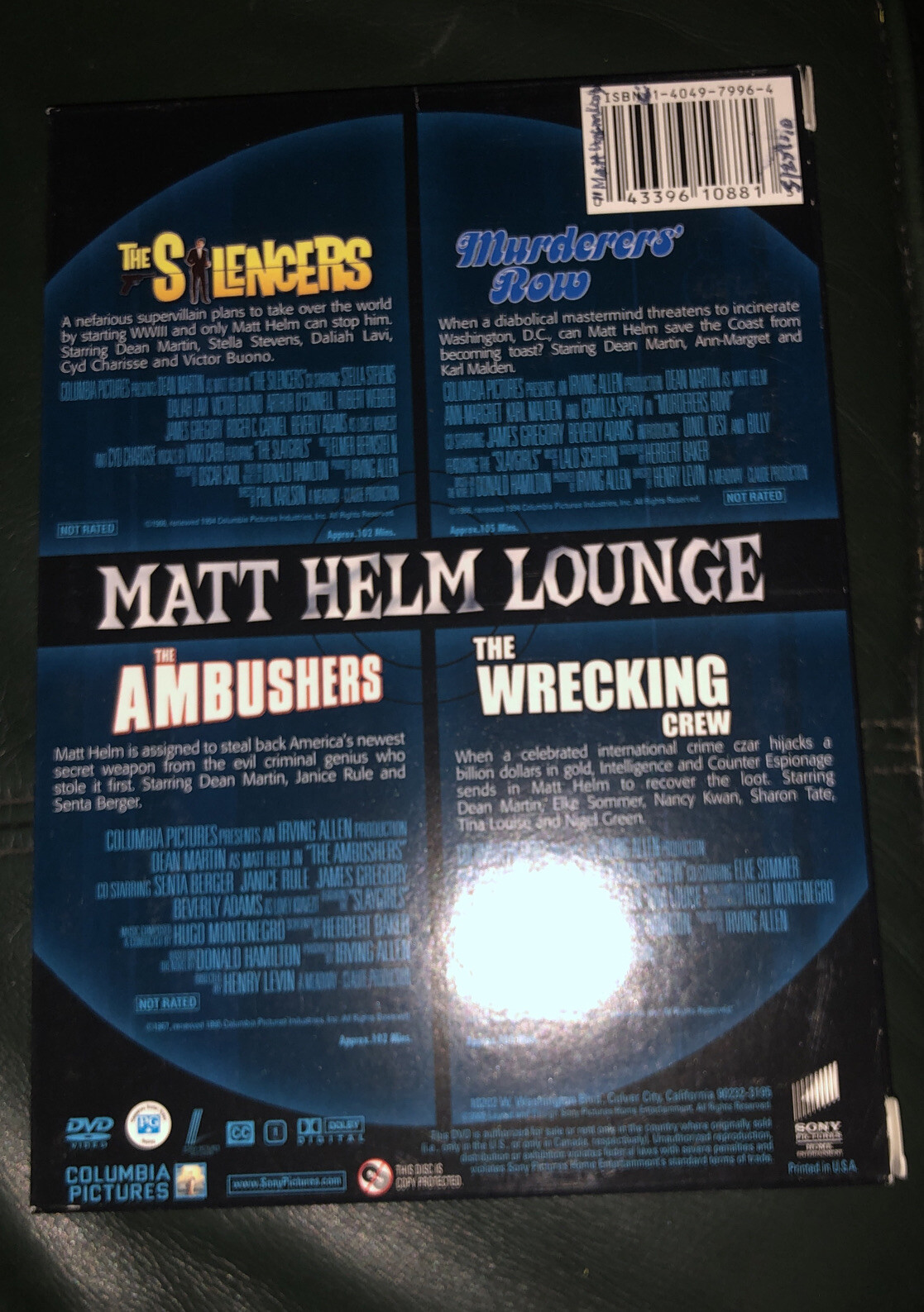 Matt Helm Lounge (Silencers/Wrecking Crew/Ambushers/Murderers Row) (DVD ...