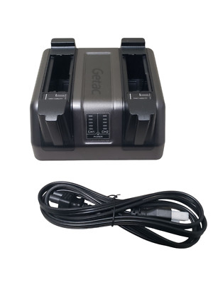 Getac AY-C431 Dual-Bay Battery Charger with Power Cord for B360 Tablet ...