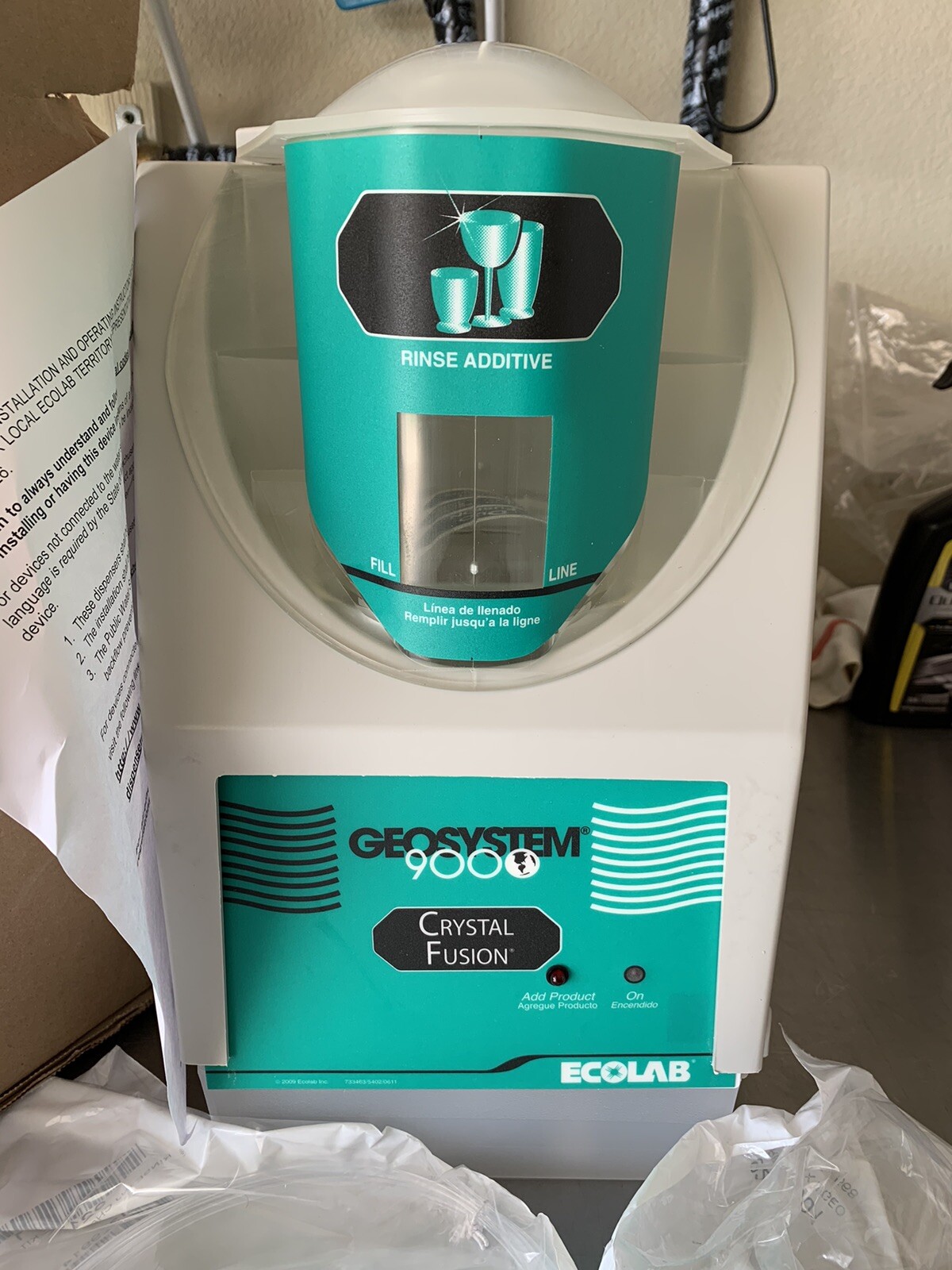 Ecolab 92231004 GeoSystem 9000 Crystal Fusion Geo II Rinse Additive Dispenser | eBay