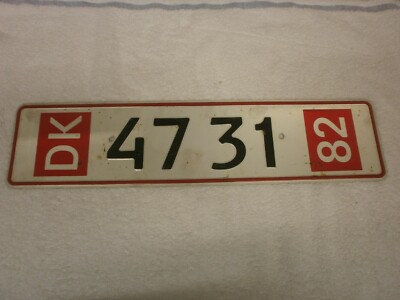 DENMARK COPENHAGEN PROVISIONAL 1982 # DK 82 DK 4731 RARE (2) LICENSE ...