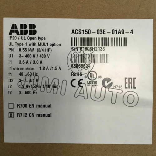 ACS150-03E-01A9-4 ABB Frequency Converter 3P AC380V~480V 0.55KW BrandNew Box! Zy | eBay