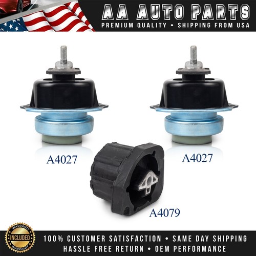 3PCS Engine Motor & Transmission Mount for 2007-2019 BMW X5 X6 3.0L 4 ...