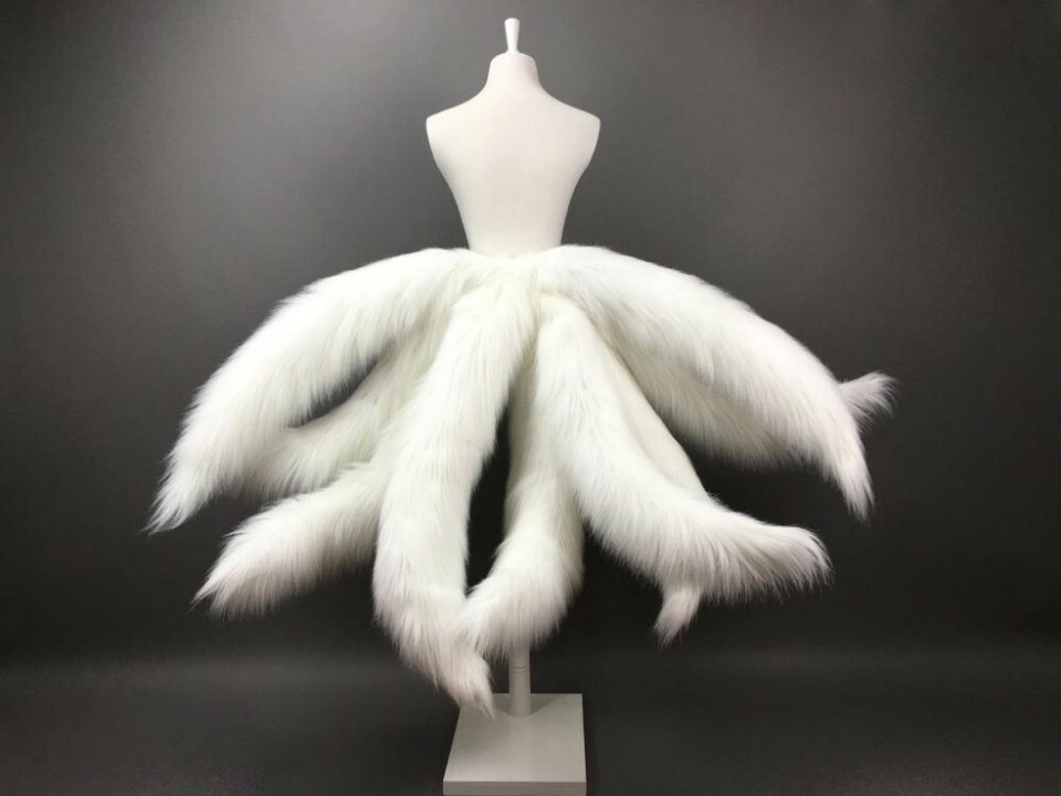 Legends LOL KDA Ahri Nine-Tailed Cosplay Fox Tails Prop Halloween Party ...