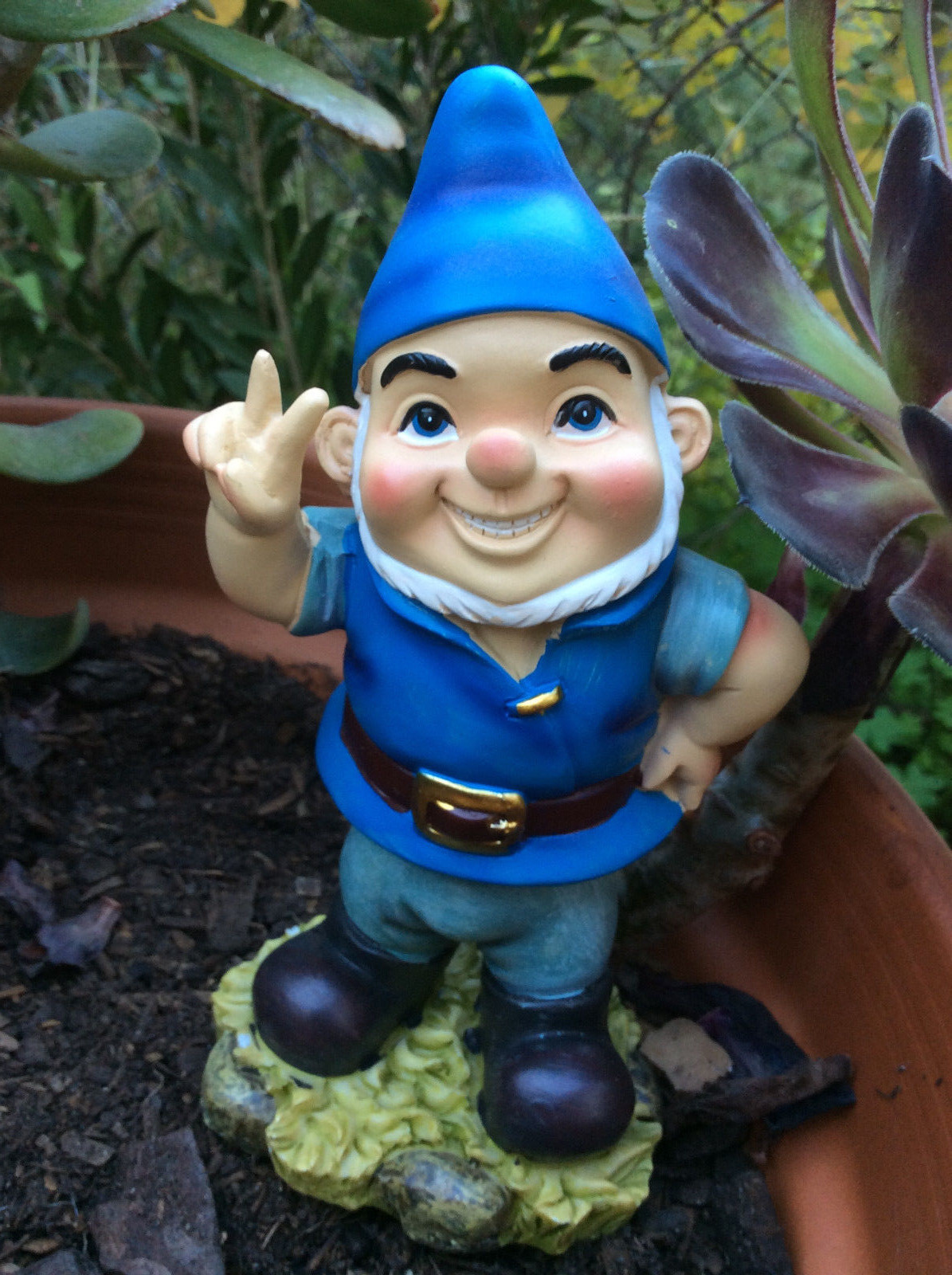 Naughty wobble biker gnomes novelty rude, funny adult joke gnome garden ...