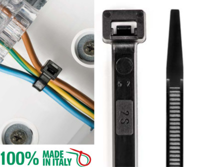 Fascette di cablaggio 100 pezzi in nylon Sapiselco VARIE MISURE ...