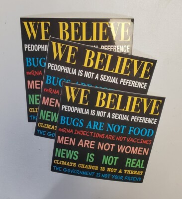 WE BELIEVE SIGN STICKERS (3) | eBay