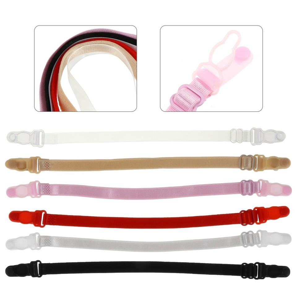 6pcs Woman Elastic Shoulder Bra Strap Slip-Resistant Adjustable Girl ...