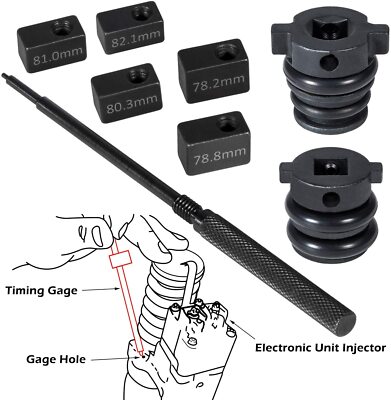 Injector Sleeve Installer Remover & Height Gauge Tool Kits for Detroit ...