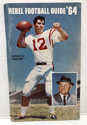 Vintage 1964 Ole Miss Rebels Football Media Guide with QB Jim Weatherly ...