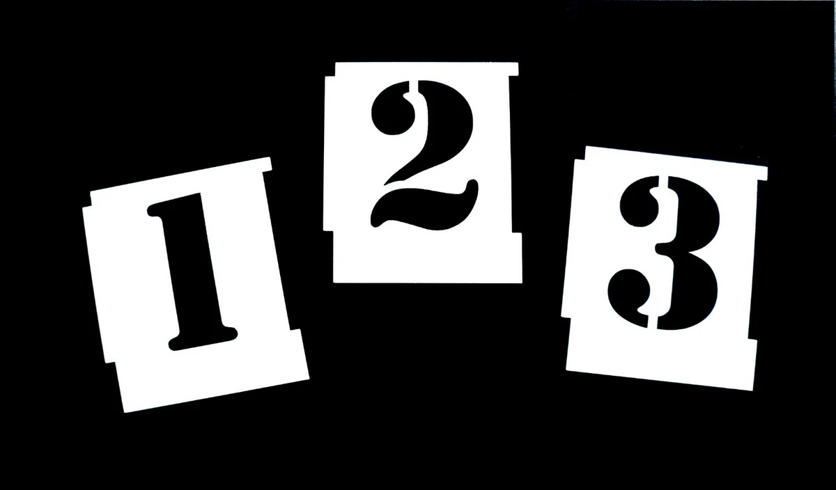 Military Stencil Font Numbers
