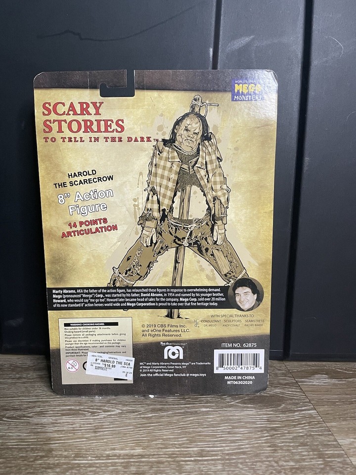 Mego Harold the Scarecrow Scary Stories 8" Figure Mint Crisp Horror | eBay
