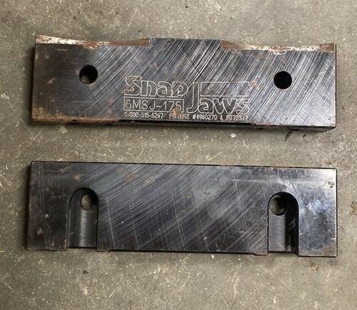 SNAP JAWS QUICK CHANGE 6” Machine Vise Jaws 6MSJ-175 Steel 1-3/4x3/4x6 ...