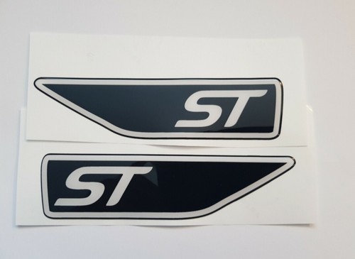 FORD FIESTA ST150/ST180 MK6/MK7/MK8 ETC ST STYLE GEL WING BADGES BLACK ...