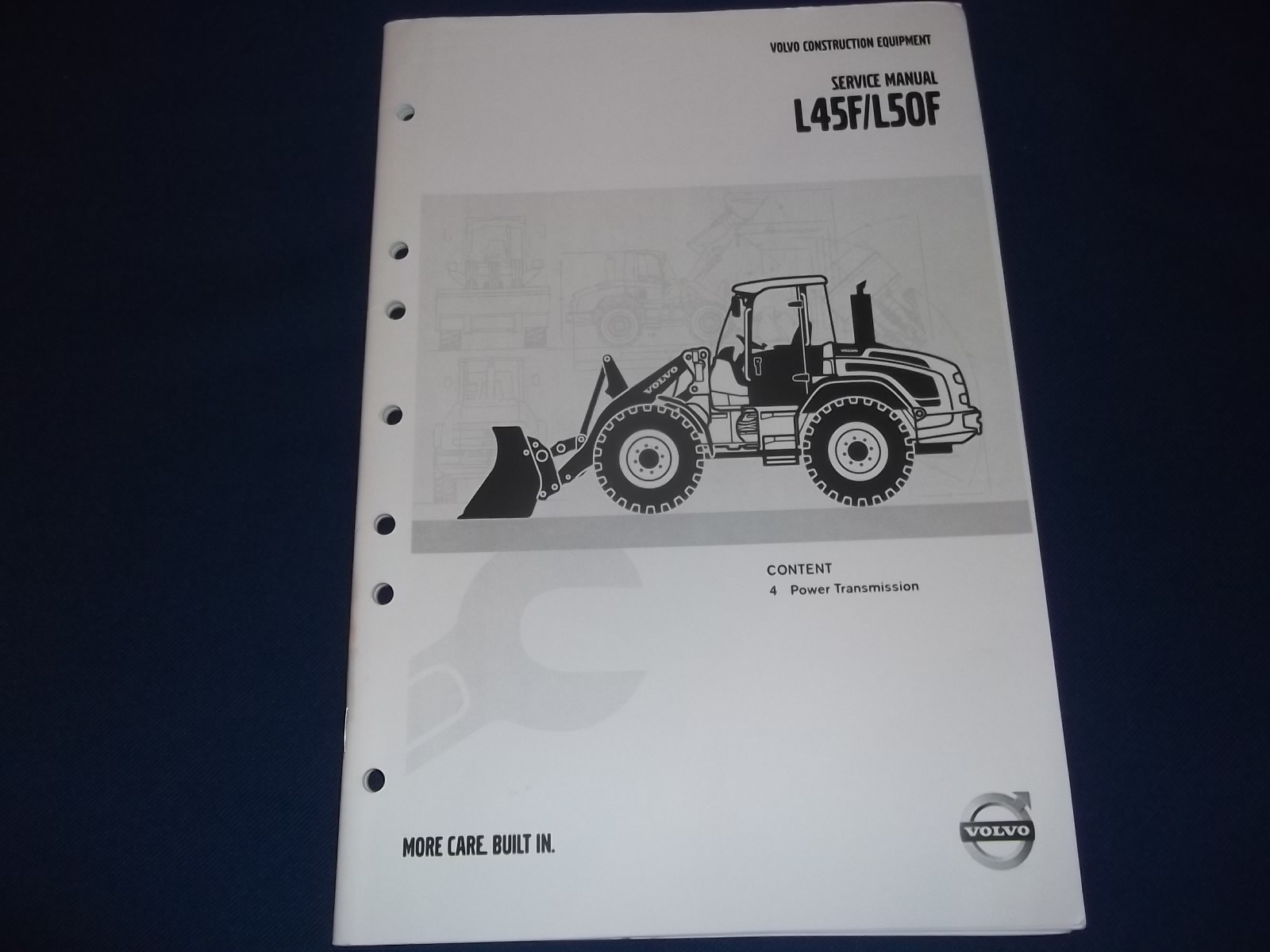 VOLVO L45F L50F WHEEL LOADER SERVICE SHOP REPAIR MANUAL BOOK SECTIONS 0 ...