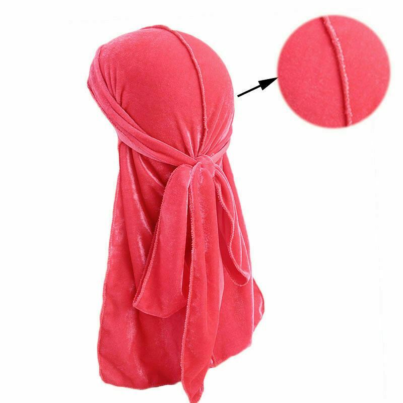 Women Men Unisex Velvet Durag Hat Cap Premium Designer Doo Rag Wave ...