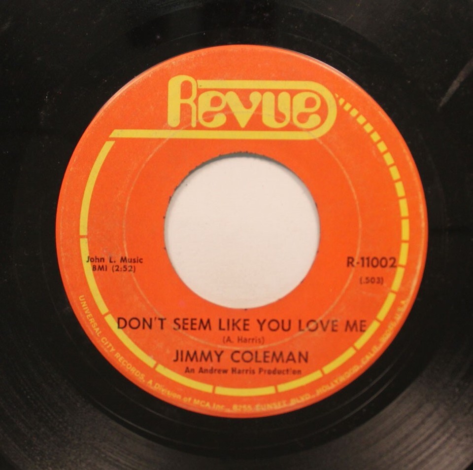 Jimmy Coleman - 45 - Cloudy Days / Don'T Seem Like You Love Me On Revue ...
