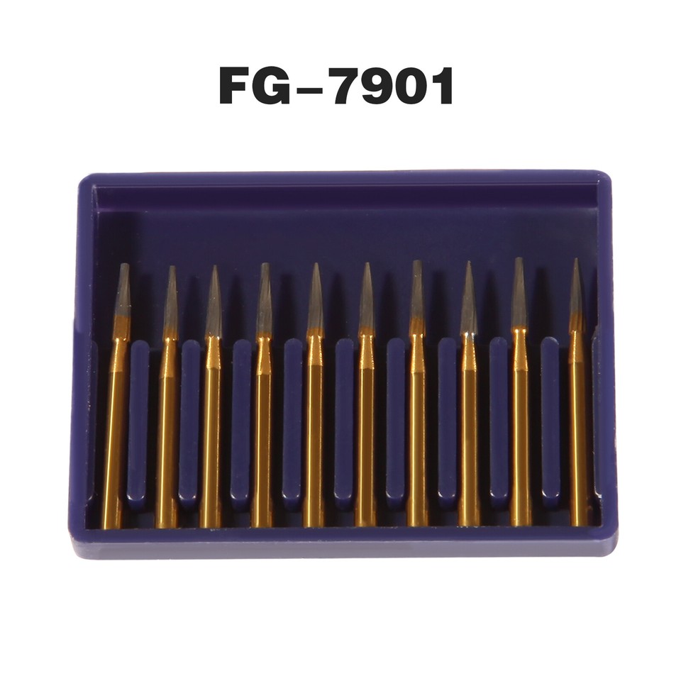 Dental Trimming & Finishing Gold Burs Carbide Bur FG 7901/7902 for High ...