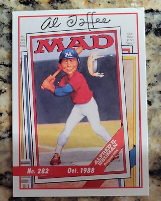 AL JAFFEE autograph trading card, MAD magazine auto signed 1992 covers ...
