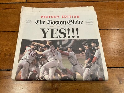 2004 Boston Red Sox World Series Victory Edition Boston Globe New ...