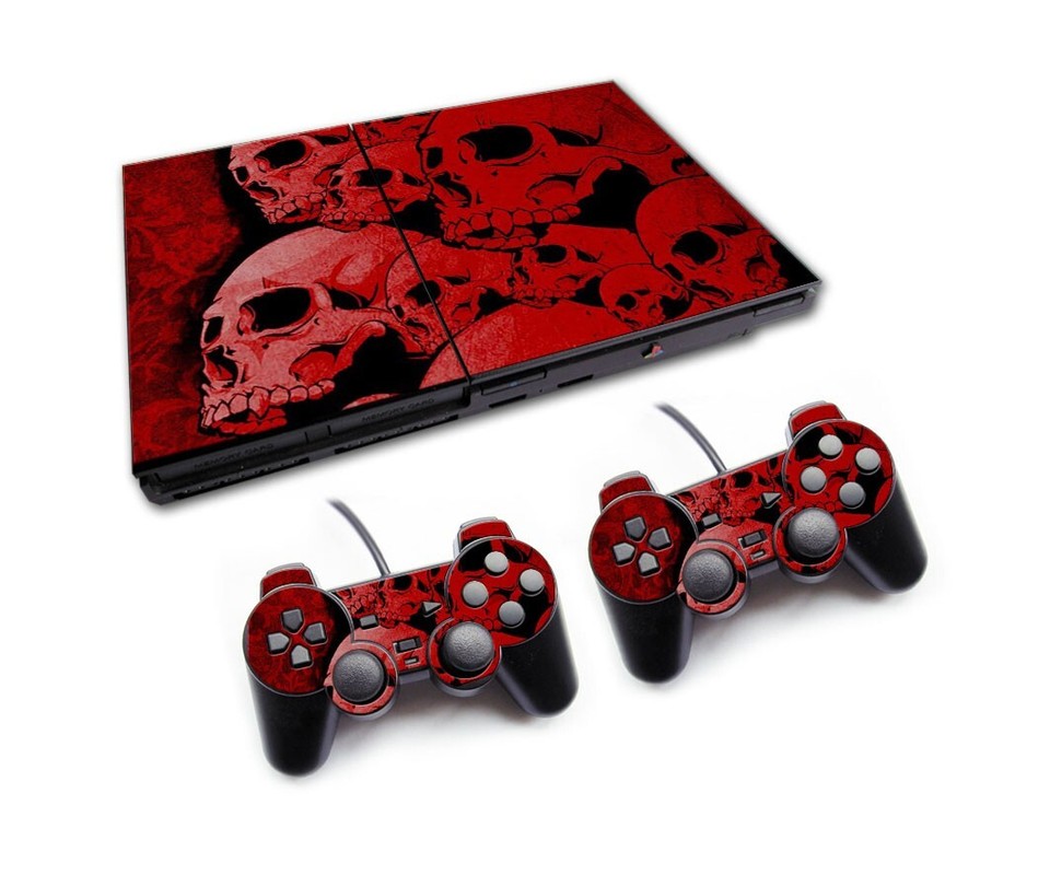 Sticker Skin For PS2 SLIM Console Wrap Vinyl + Controller | eBay